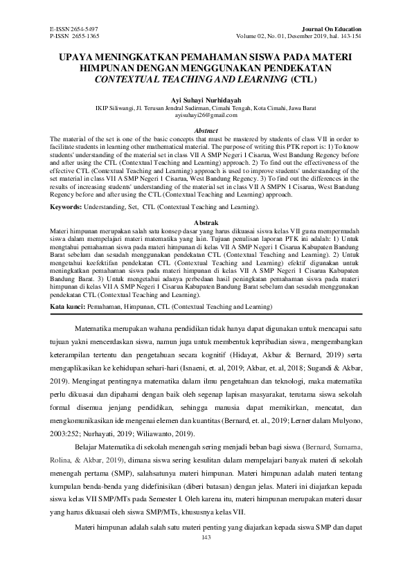 (PDF) Upaya Meningkatkan Pemahaman Siswa Pada Materi Himpunan Dengan Menggunakan Pendekatan ...