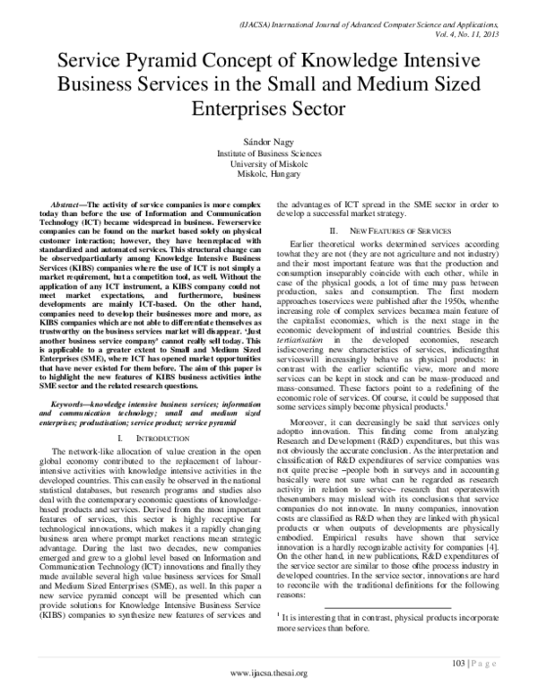 (PDF) Service Pyramid Concept of Knowledge Intensive Business Services ...