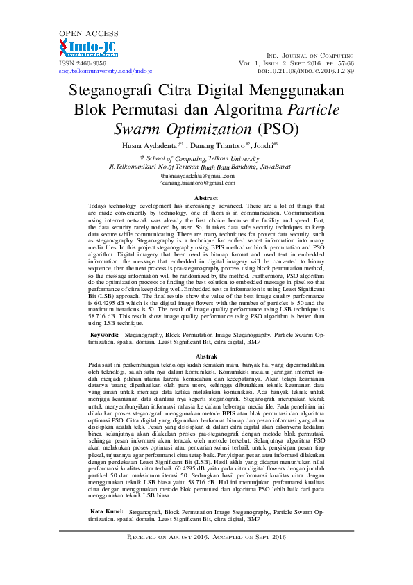 (PDF) Swarm Optimization ( PSO )