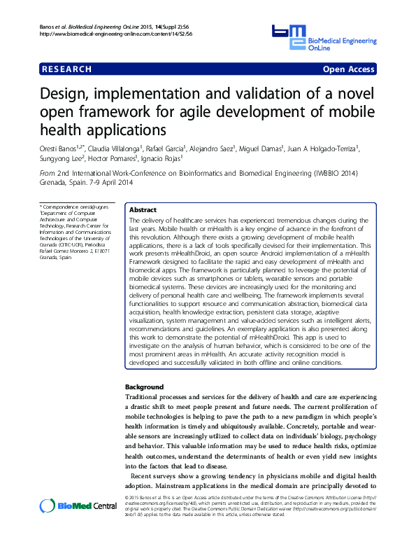 (PDF) Design, implementation and validation of a novel open framework for agile development of ...