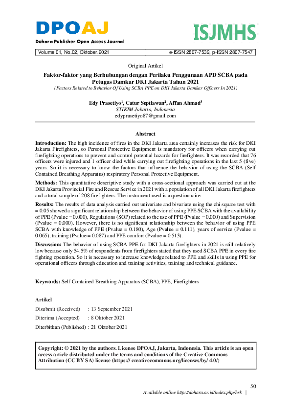 (PDF) Faktor-faktor yang Berhubungan dengan Perilaku Penggunaan APD ...