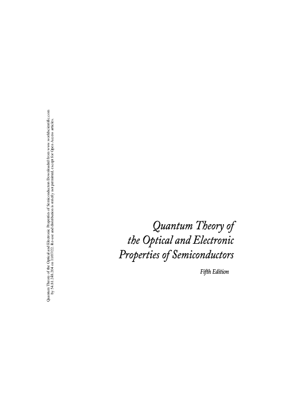 (PDF) Quantum Theory of the Optical and Electronic Properties of ...