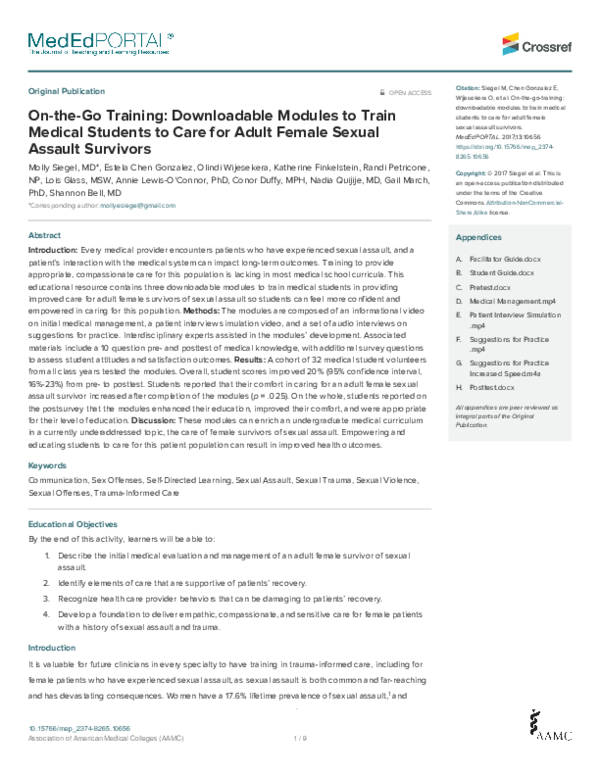 (PDF) On-the-Go Training: Downloadable Modules to Train Medical ...