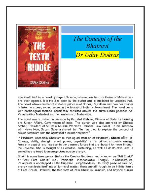 (DOC) The Tenth Riddle