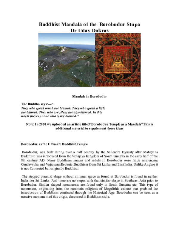 (DOC) Buddhist Mandala of the Borobudur Stupa