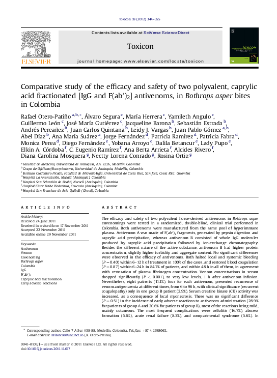 (PDF) Comparative study of the efficacy and safety of two polyvalent ...