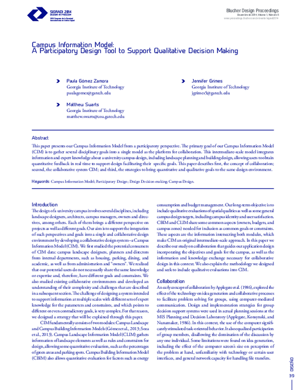 (PDF) Campus Information Model: A Participatory Design Tool to Support ...