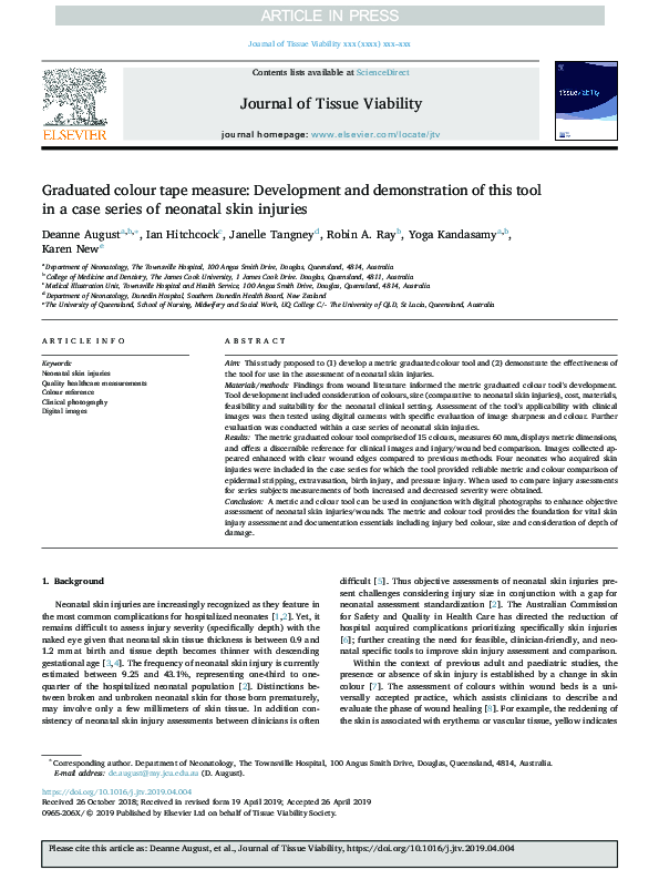 (PDF) Graduated colour tape measure: Development and demonstration of ...