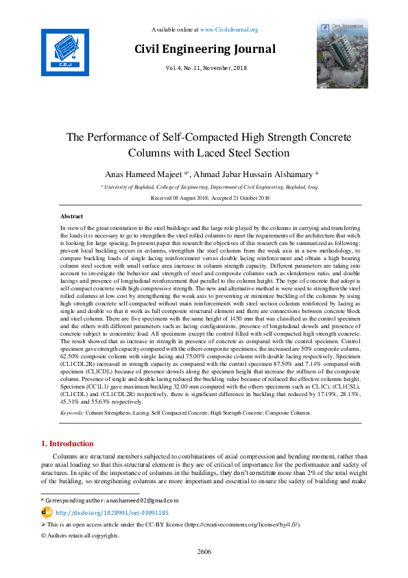 (PDF) Strengthening Self-Compacted Concrete Columns
