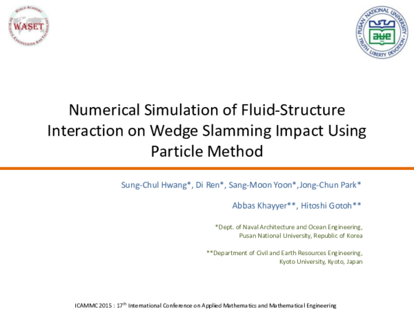 Pdf Numerical Simulation Of Fluid Structure Interaction On Wedge