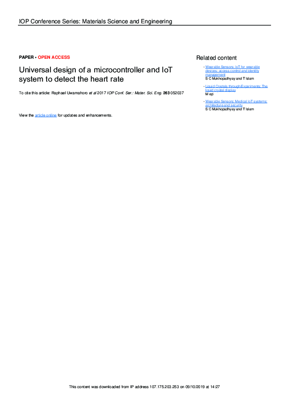 (PDF) Universal design of a microcontroller and IoT system to detect ...