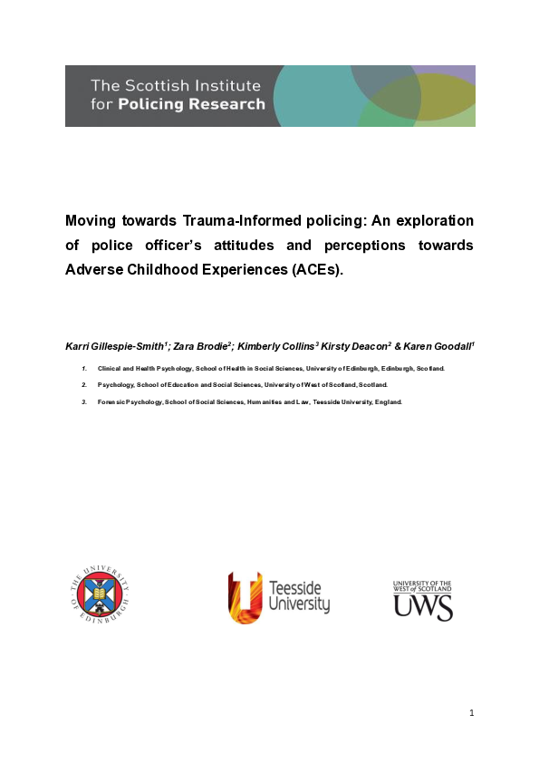 (PDF) Moving Towards Trauma-informed Policing: An Exploration of Police ...