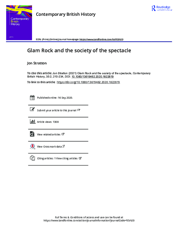 (PDF) Glam Rock and the Society of the Spectacle