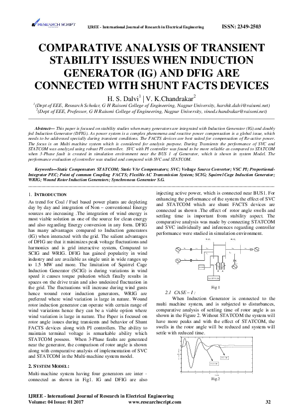 (PDF) IJREE-International Journal of Research in Electrical Engineering COMPARATIVE ANALYSIS OF ...