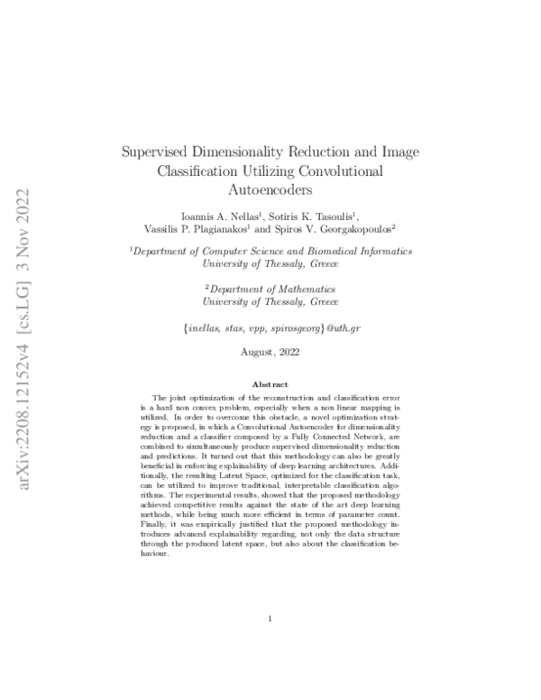 Pdf Efficient Supervised Dimensionality Reduction