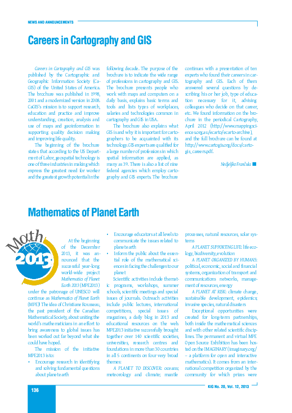 (PDF) Mathematics of Planet Earth