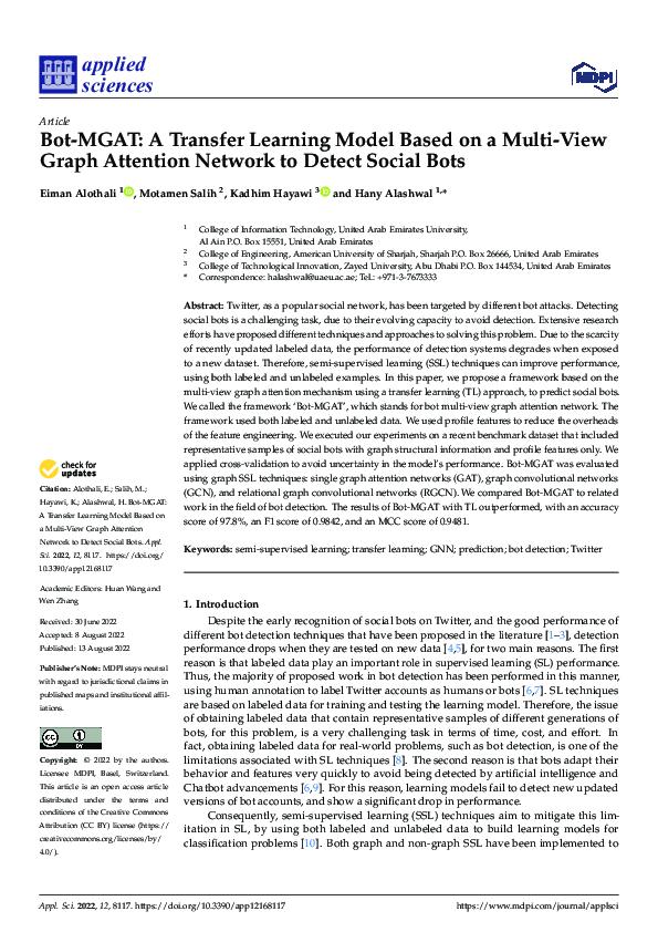(PDF) Bot-MGAT: A Transfer Learning Model Based on a Multi-View Graph Attention Network to ...