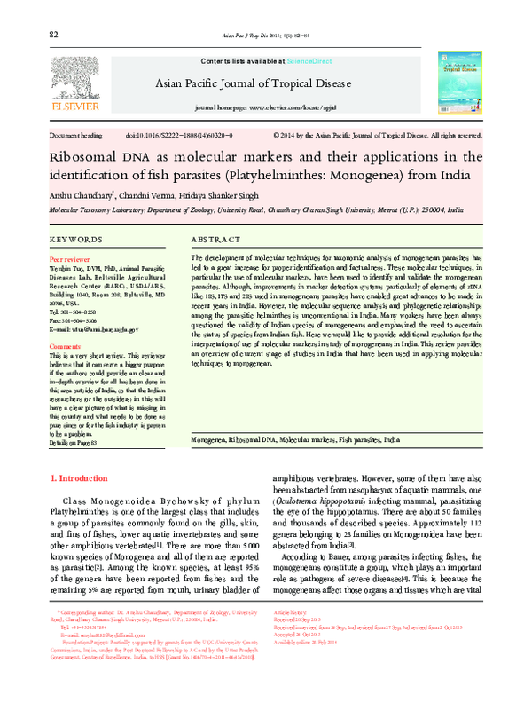 (PDF) Ribosomal DNA as molecular markers and their applications in the ...