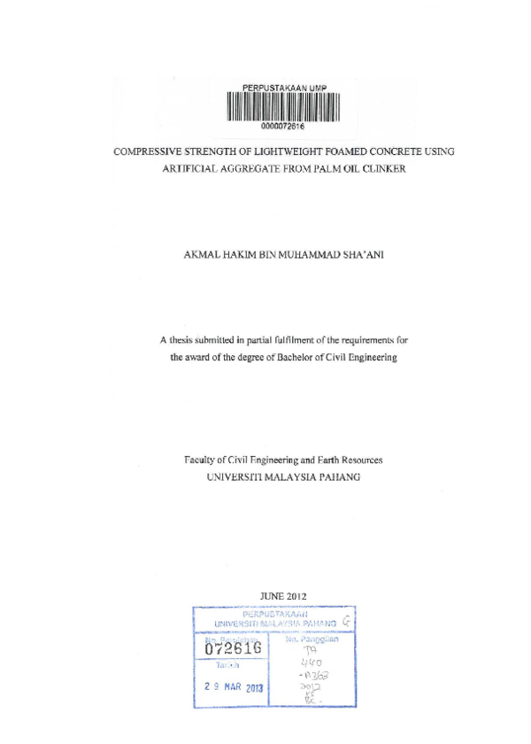 (PDF) Compressive strength of lightweight foamed concrete using ...