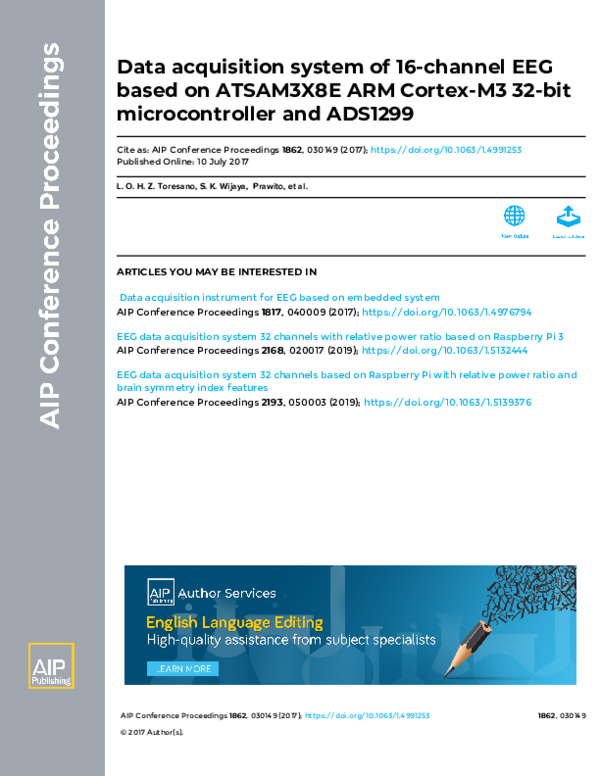 (PDF) Data acquisition system of 16-channel EEG based on ATSAM3X8E ARM Cortex-M3 32-bit ...