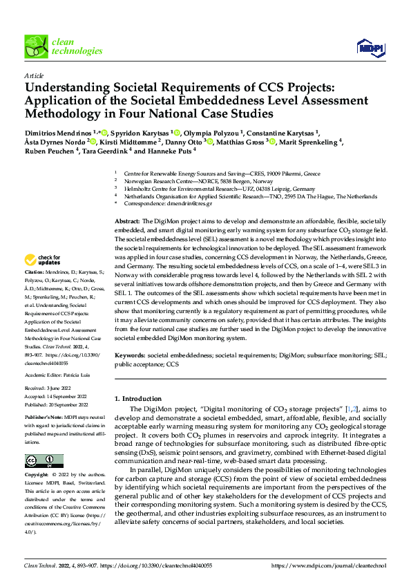 (PDF) Understanding Societal Requirements of CCS Projects: Application ...