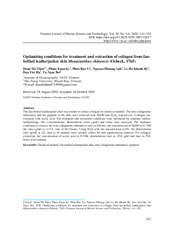 (PDF) Optimizing conditions for treatment and extraction of collagen ...