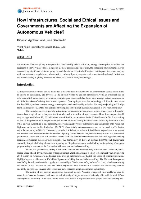(PDF) How Infrastructures, Social and Ethical issues and Governments ...