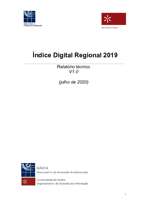 (PDF) Índice Digital Regional 2019: Relatório Técnico