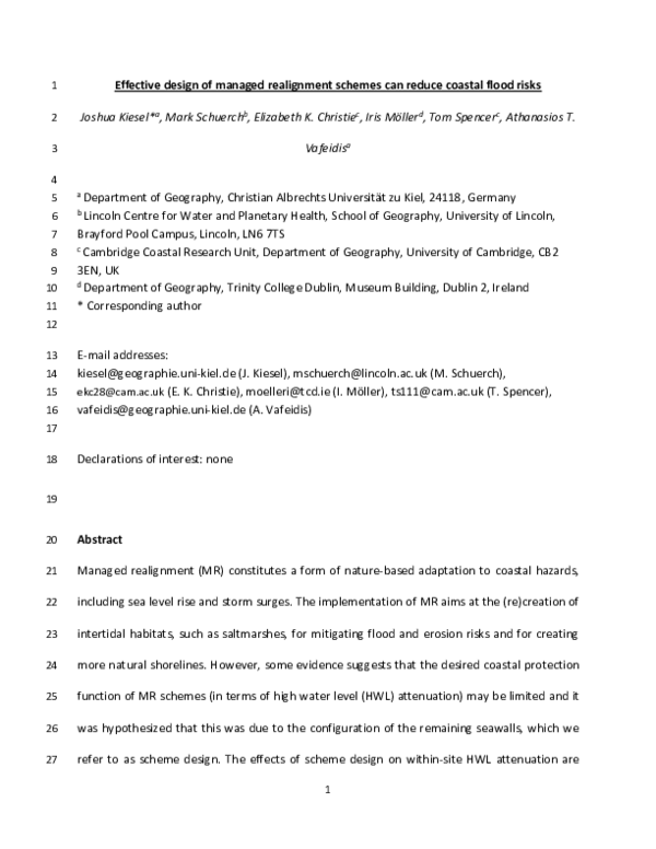 (PDF) Effective design of managed realignment schemes can reduce ...