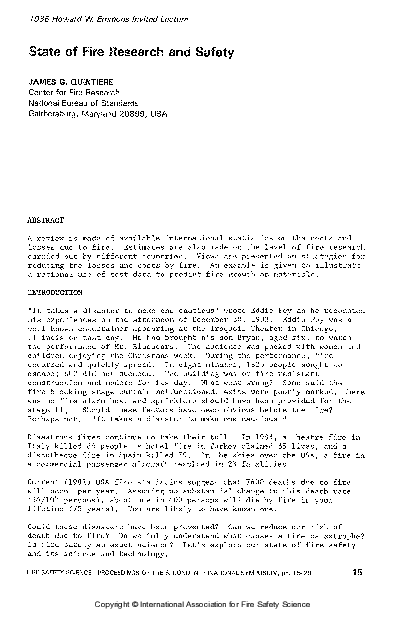(PDF) State Of Fire Research And Safety