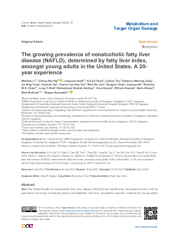 (PDF) The growing prevalence of nonalcoholic fatty liver disease (NAFLD ...
