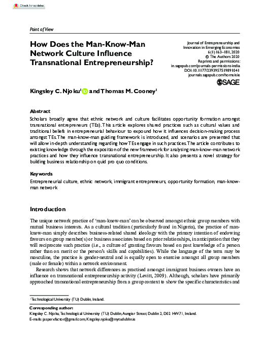 (PDF) How Does the Man-Know-Man Network Culture Influence Transnational ...