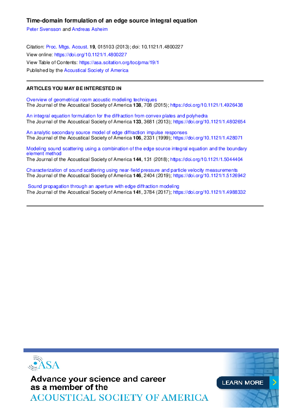 (PDF) Time-domain formulation of an edge source integral equation