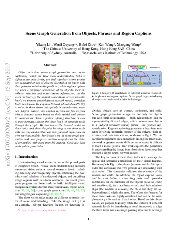 (PDF) Scene Graph Generation from Objects, Phrases and Region Captions