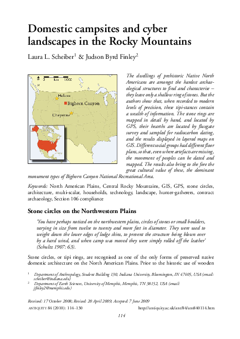 (PDF) Domestic campsites and cyber landscapes in the Rocky Mountains
