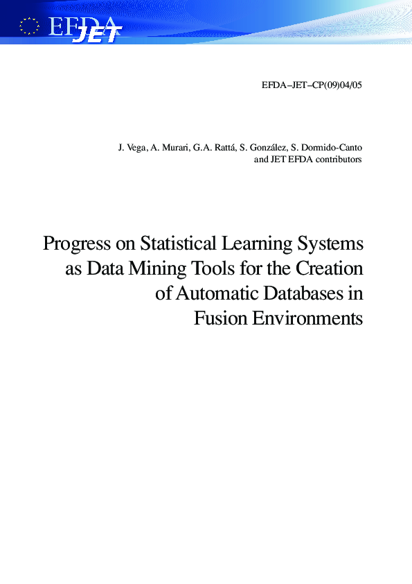 (PDF) Progress on statistical learning systems as data mining tools for ...