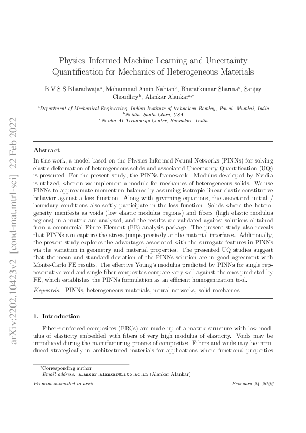 (PDF) Physics-Informed Machine Learning and Uncertainty Quantification for Mechanics of ...