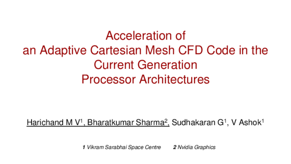 (PDF) Acceleration of an Adaptive Cartesian Mesh CFD Solver in the ...