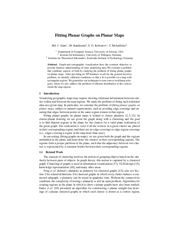 (PDF) Fitting Planar Graphs on Planar Maps
