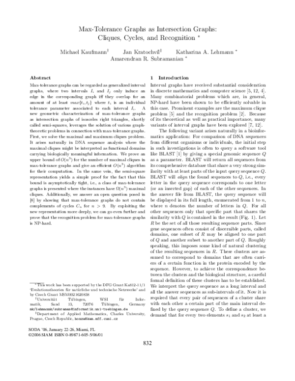 (PDF) Max-tolerance graphs as intersection graphs
