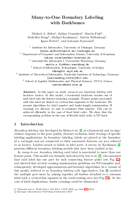 (PDF) Many-to-One Boundary Labeling with Backbones