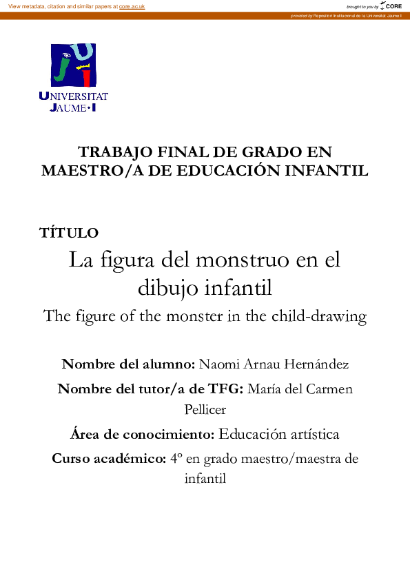 (PDF) La figura del monstruo en el dibujo infantil