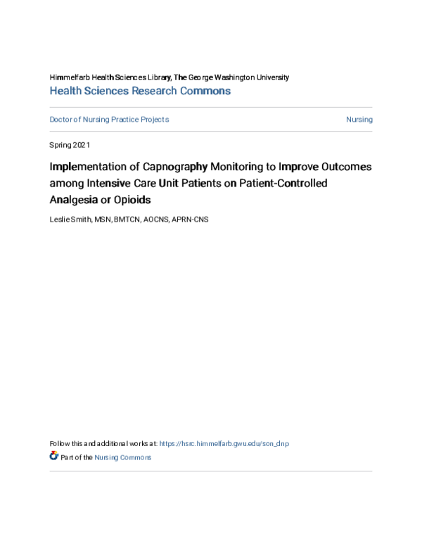 (PDF) Implementation of Capnography Monitoring to Improve Outcomes ...