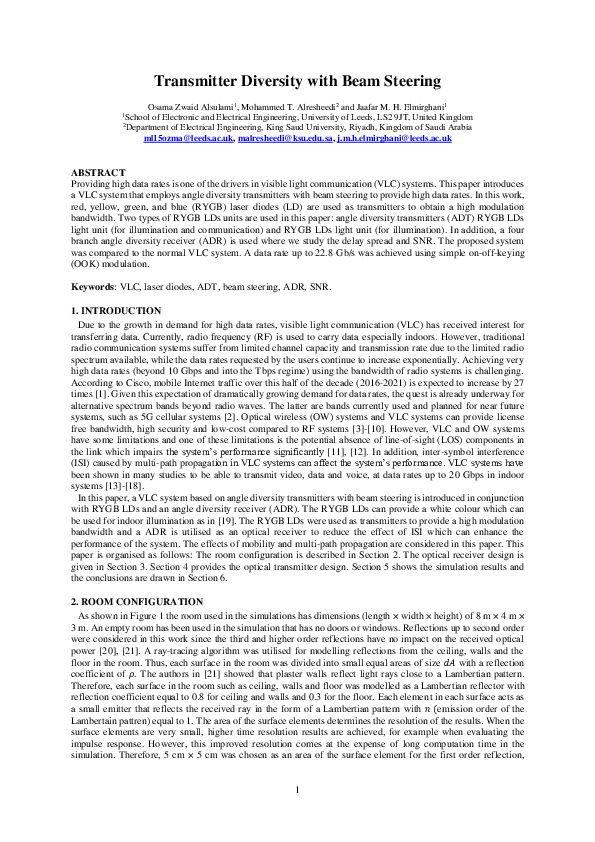 (PDF) Transmitter Diversity with Beam Steering