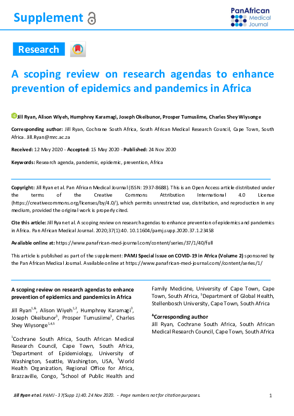 (PDF) A scoping review on research agendas to enhance prevention of ...