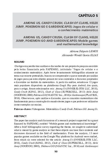 (PDF) AMONG US, CANDY CRUSH, CLASH OF CLANS, HELIX JUMP, POKEMON GO E ...