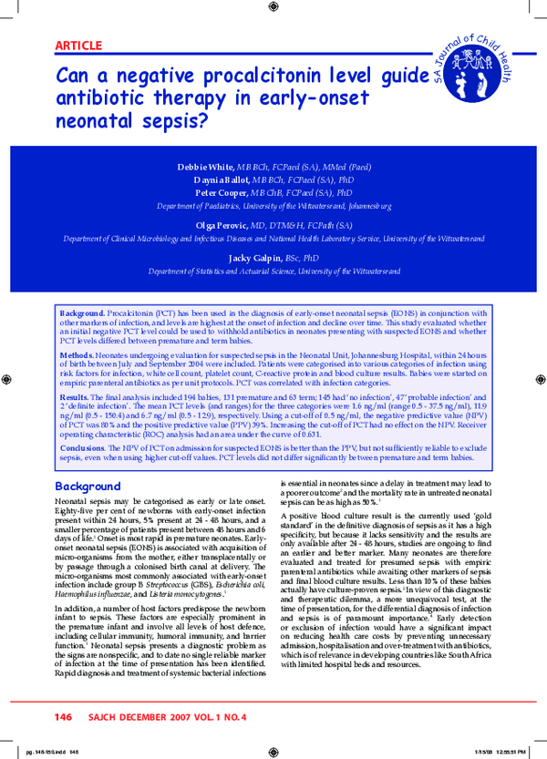 (PDF) Can a negative procalcitonin level guide antibiotic therapy in ...