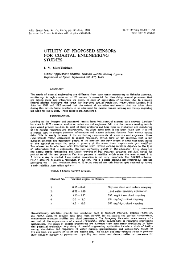 (PDF) Utility of proposed sensors for coastal engineering studies