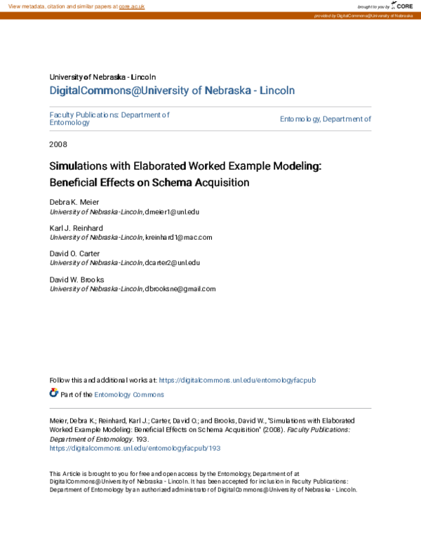 (PDF) Simulations with Elaborated Worked Example Modeling: Beneficial ...