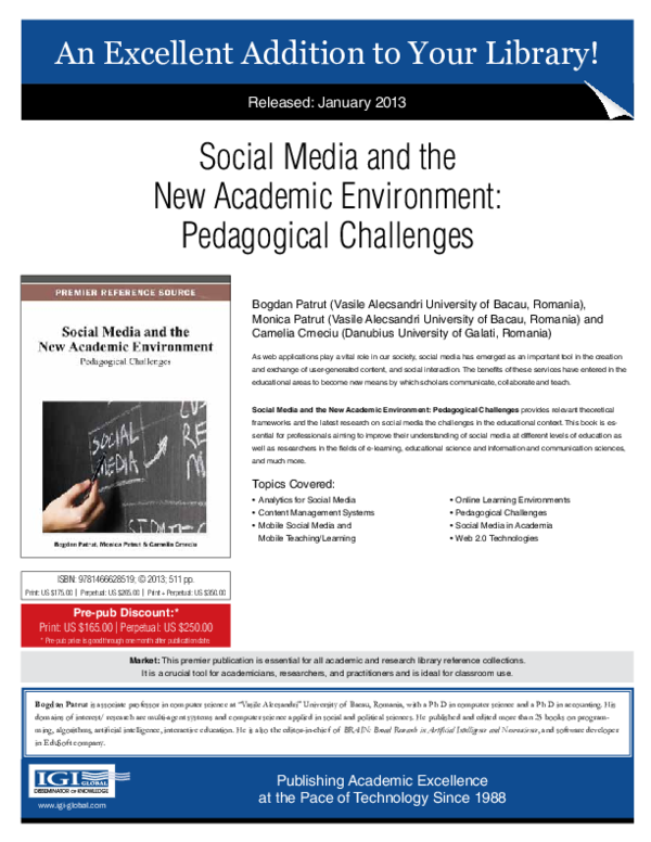 (PDF) Social Media and the New Academic Environment